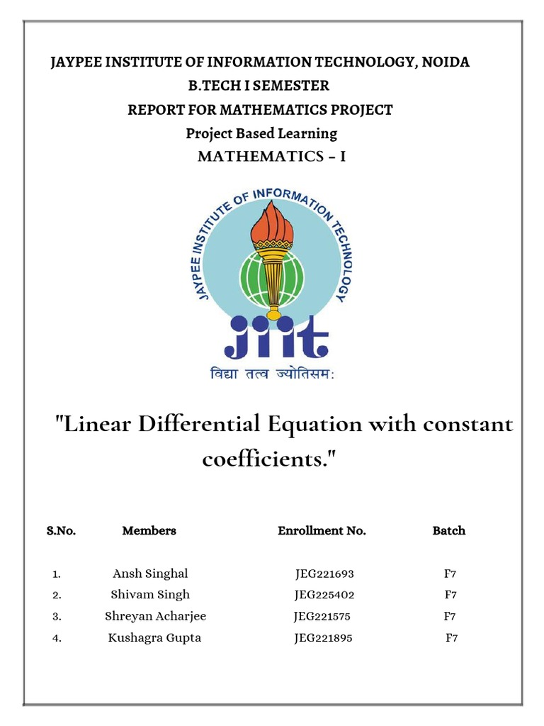 Mini Project Synopsis - PDF (3) .PDF (10) - Merged | PDF | Equations | Polynomial