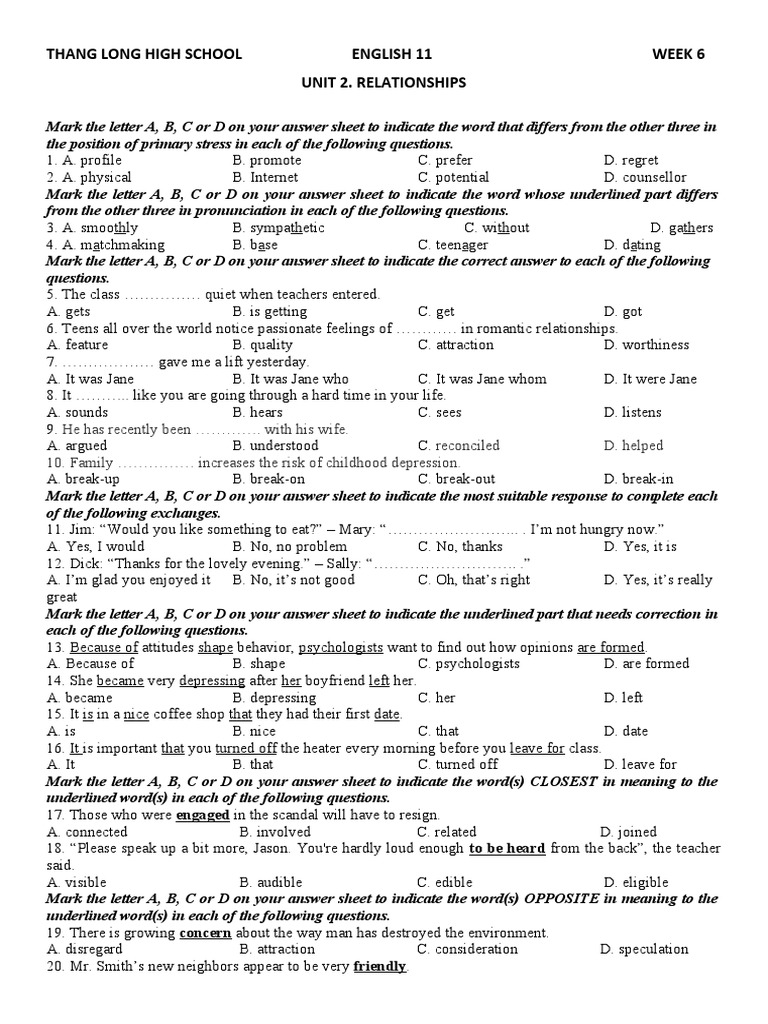G11 Unit 2 FP6 | PDF
