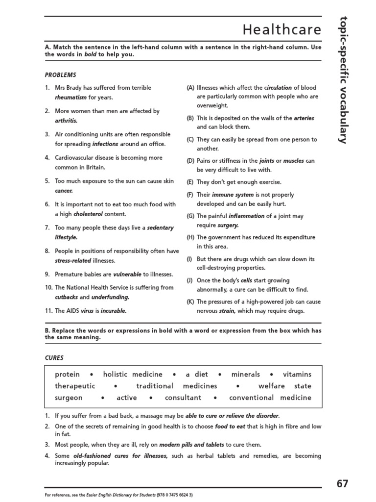 vocab health care. 17 bản | PDF