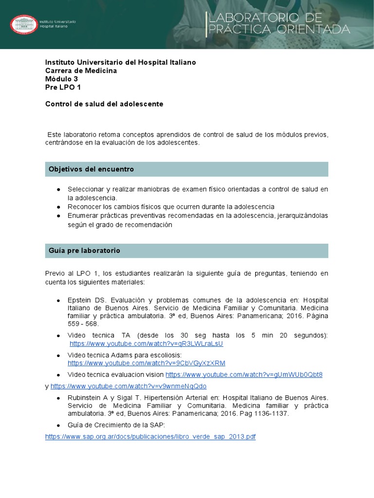 Lpo 1 | PDF | Medicina | Cuidado de la salud