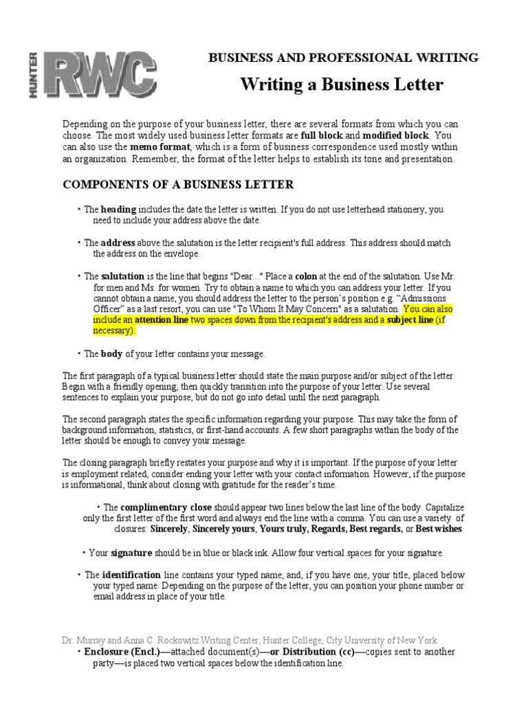 Samples of Business Letters | PDF | Paragraph | Writing