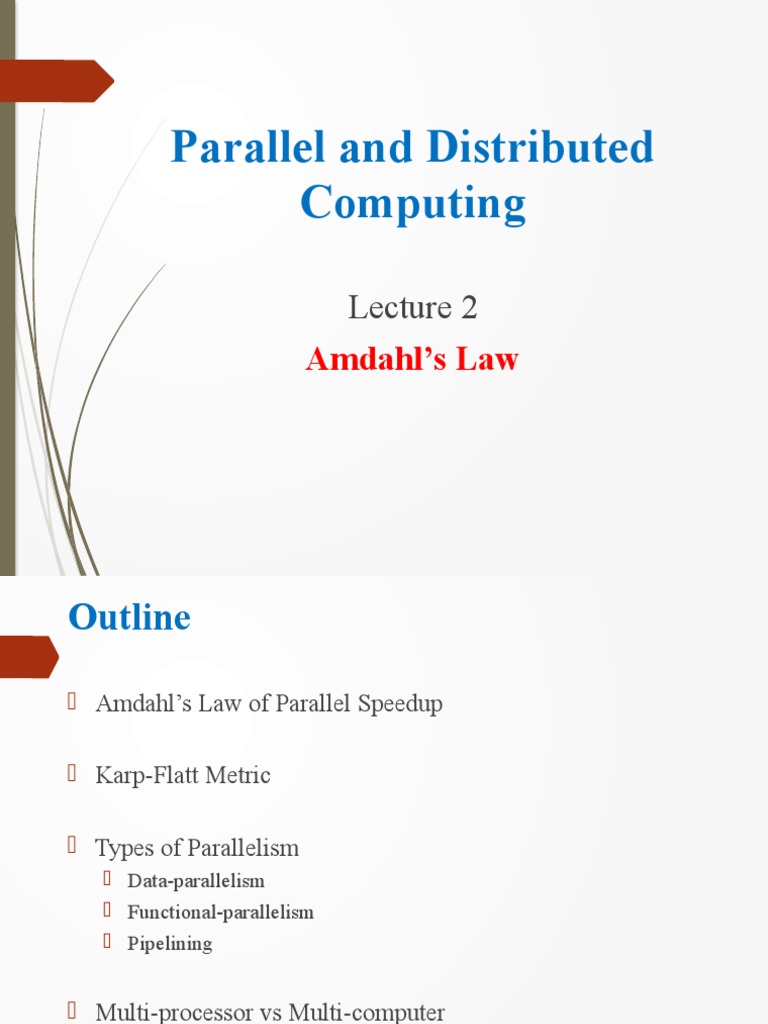 Pdc Lecture No 2 Pdf Parallel Computing Central Processing Unit