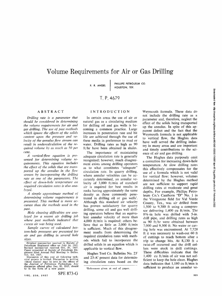 Air Drilling | PDF | Oil Well | Gases