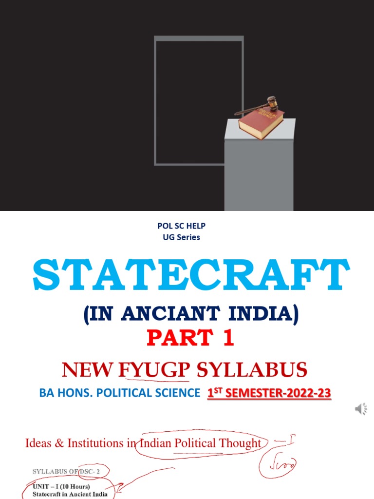 Statecraft Part 1 Pdf Dharma Mahabharata