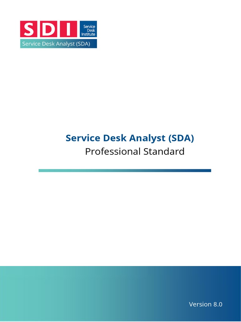 SDA Professional Standards 2020 v8 | PDF | It Service Management ...