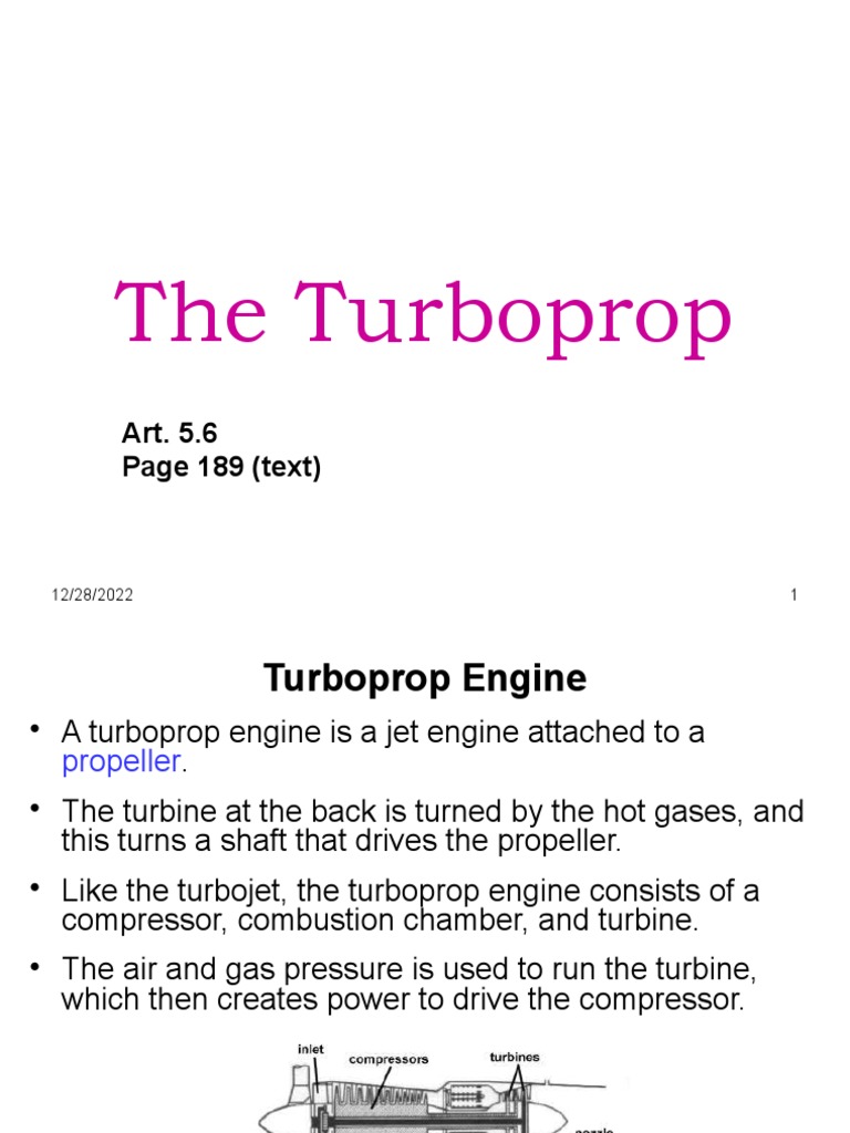 Turboprop (74A) | PDF | Jet Engine | Gas Turbine