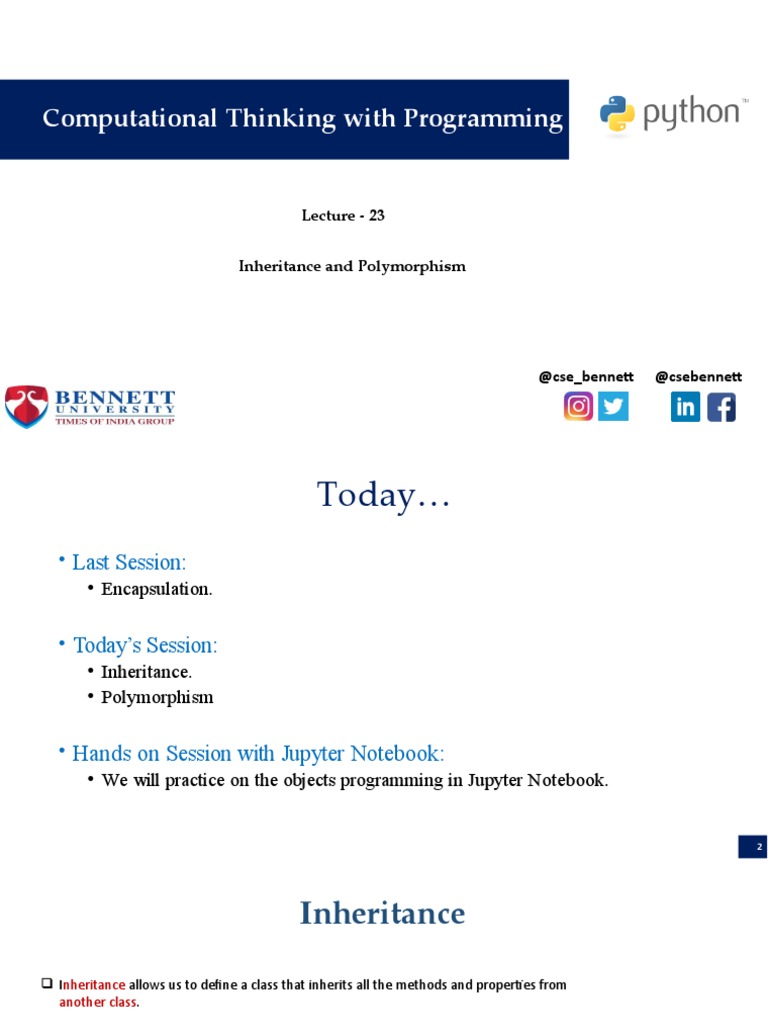 Lecture 13 Ppt Inheritence Polymorphism Pdf Inheritance Object 7197