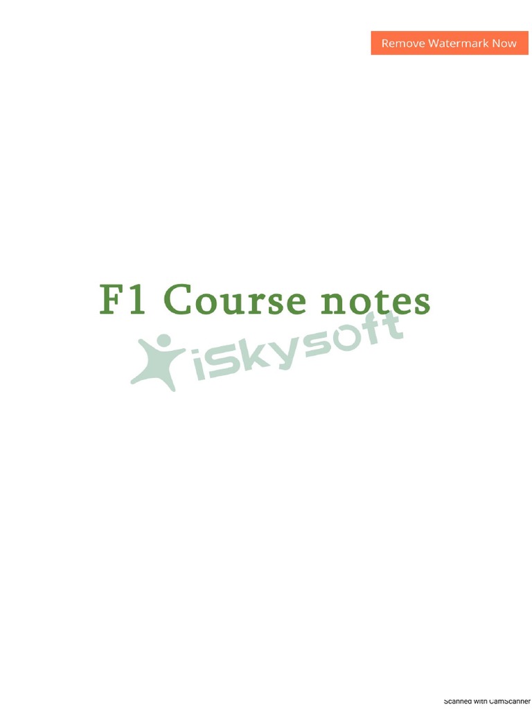 ACCA F1 Course Notes | PDF