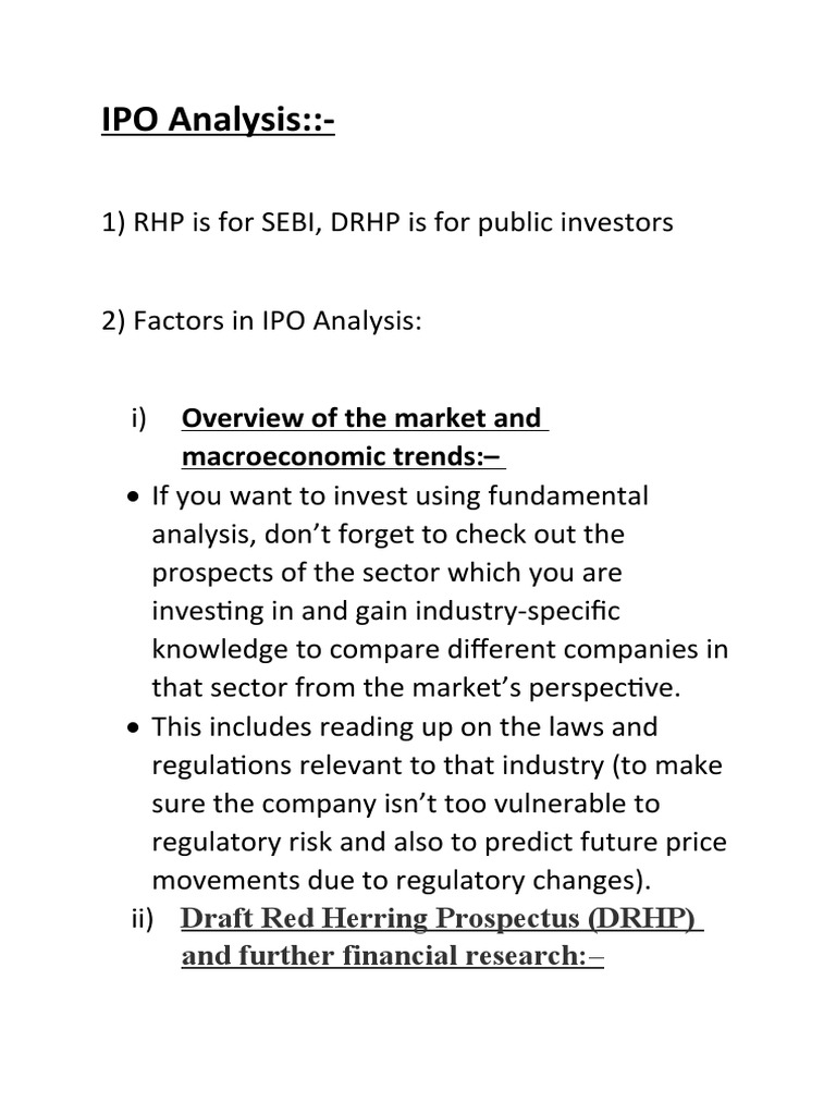IPO Analysis | PDF | Valuation (Finance) | Investing