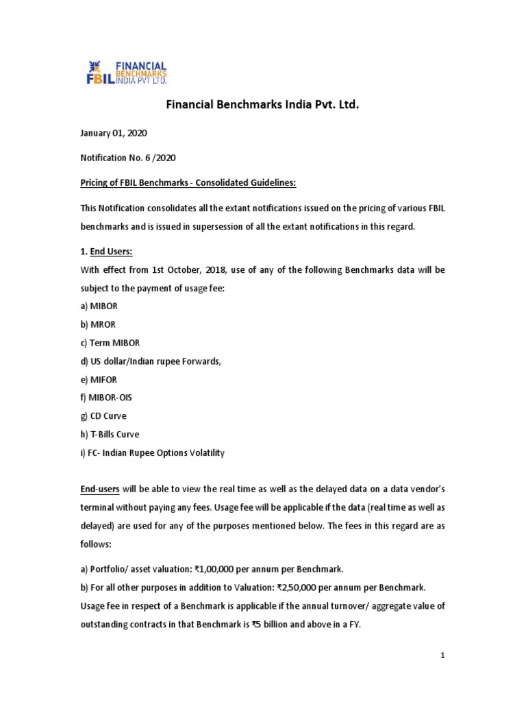 FBIL Benchmark Pricing Guidelines | PDF | Valuation (Finance) | Option ...