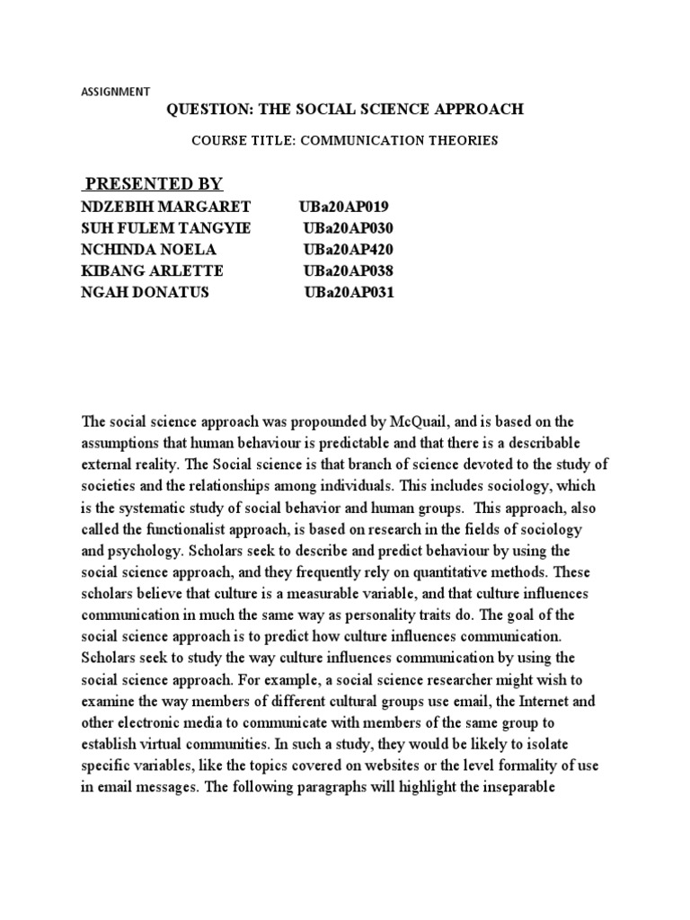 The Social Science Theory | PDF | Social Sciences | Communication