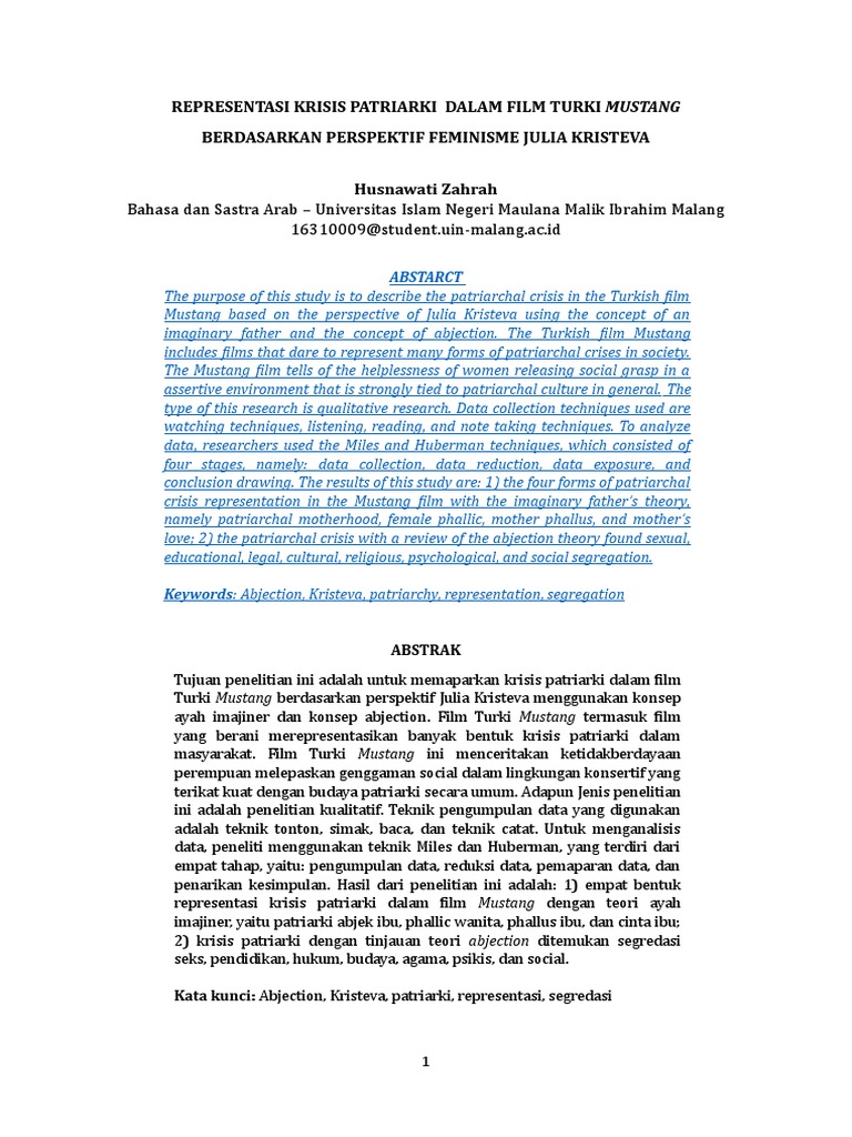 Representasi Krisis Patriarki Dalam Film Turki | PDF | Filsafat