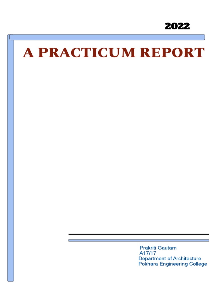 PRACTICUM REPORT (A17-17) | PDF | Framing (Construction) | Architect