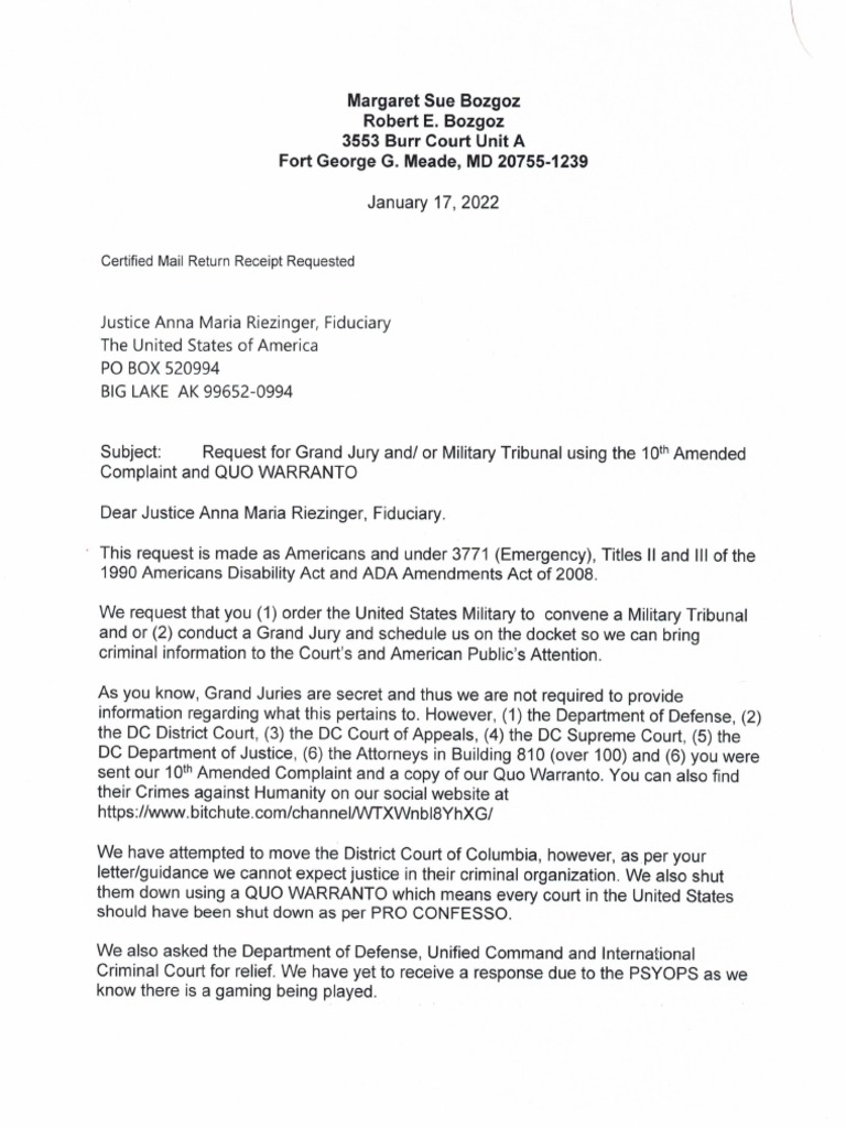 Justice Anna and DOD | PDF