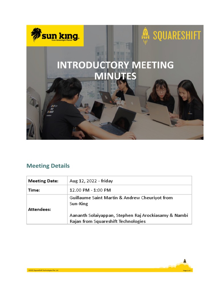Free Basic Meeting Minutes Template | PDF
