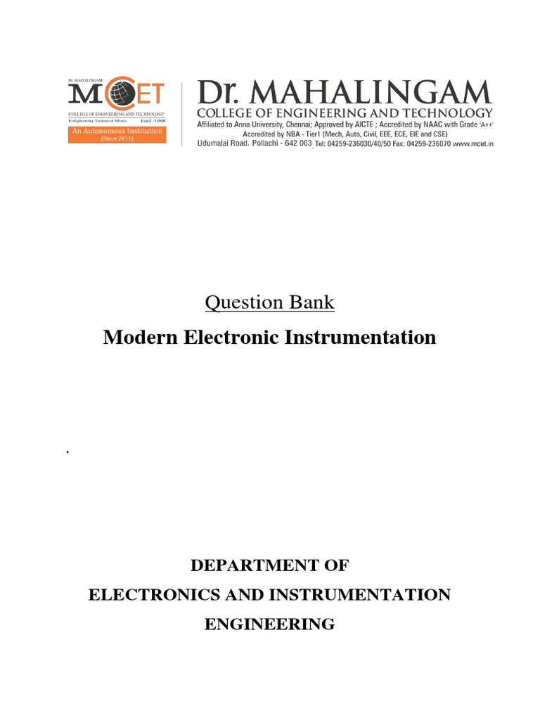 Modern Electronic Instrumentation | Download Free PDF | Modulation ...