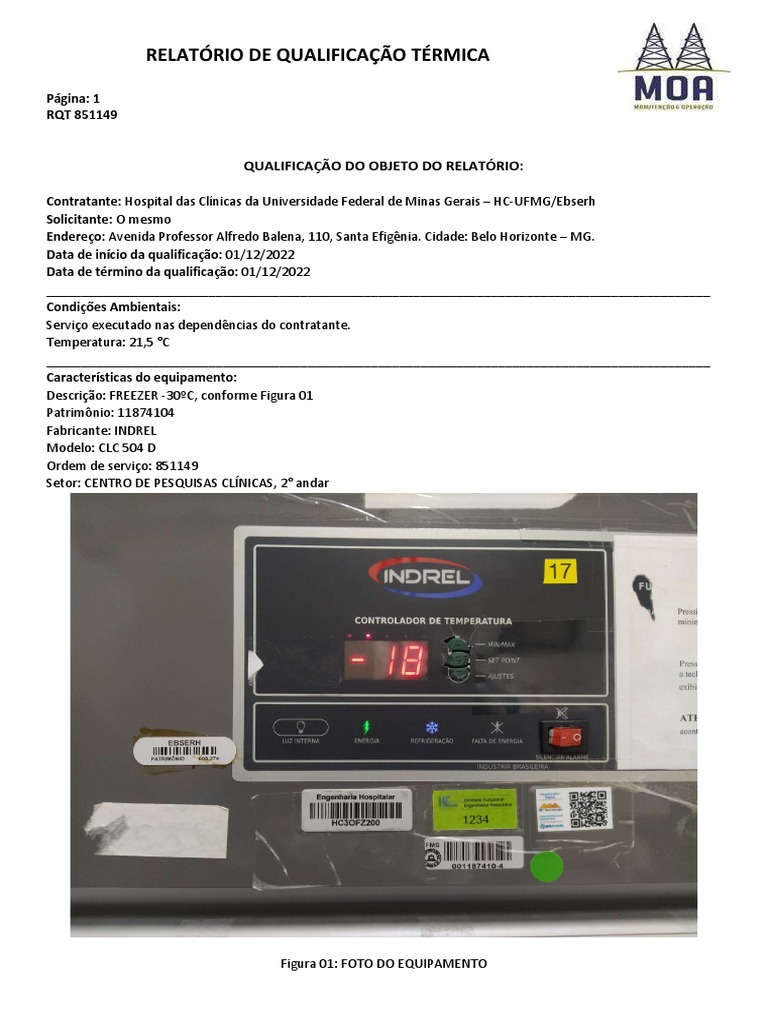 RQT 851149 Tag 1234 | PDF | Temperatura | Metrologia