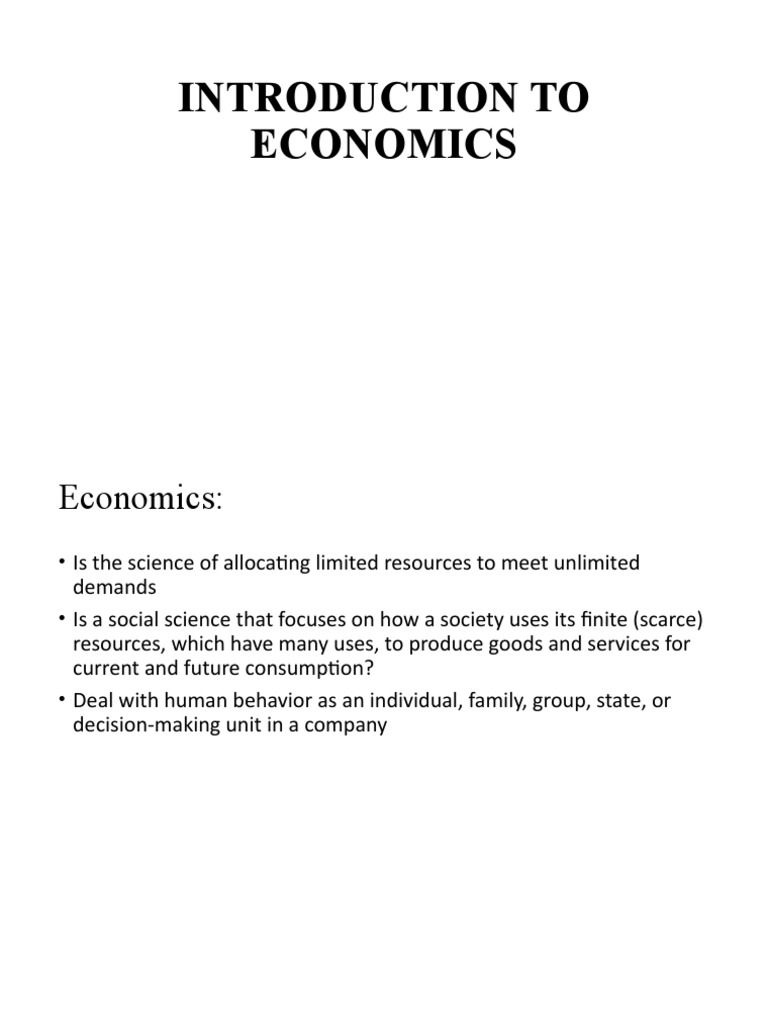 Introduction to Economics Concepts | PDF | Economics | Resource