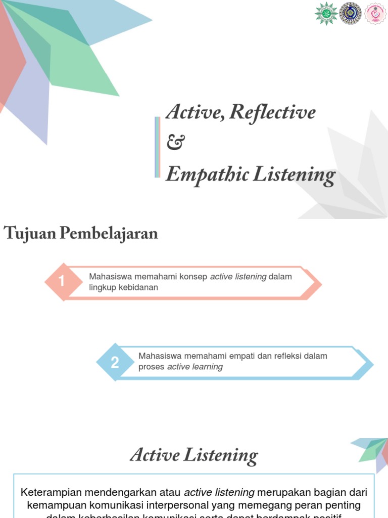 4 - Active Listening, Reflective & Empathic | PDF