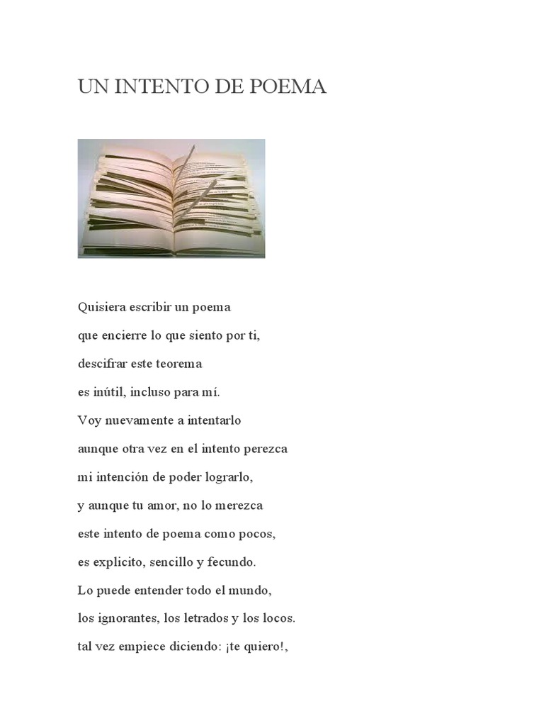 Un Intento de Poema | PDF