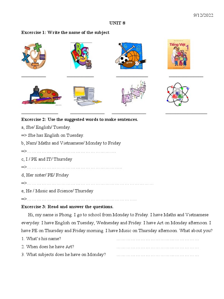 Unit 1,2,3 + 8 | PDF