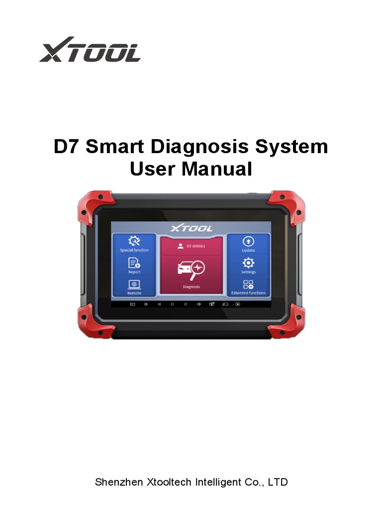 Xtool D7 Manual | PDF | Anti Lock Braking System | Tablet Computer