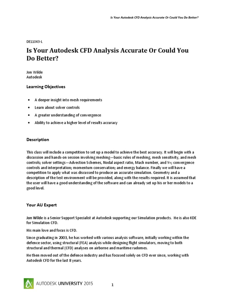 CFD Accuracy .handout11043DE11043L | PDF | Computational Fluid Dynamics | Fluid Dynamics