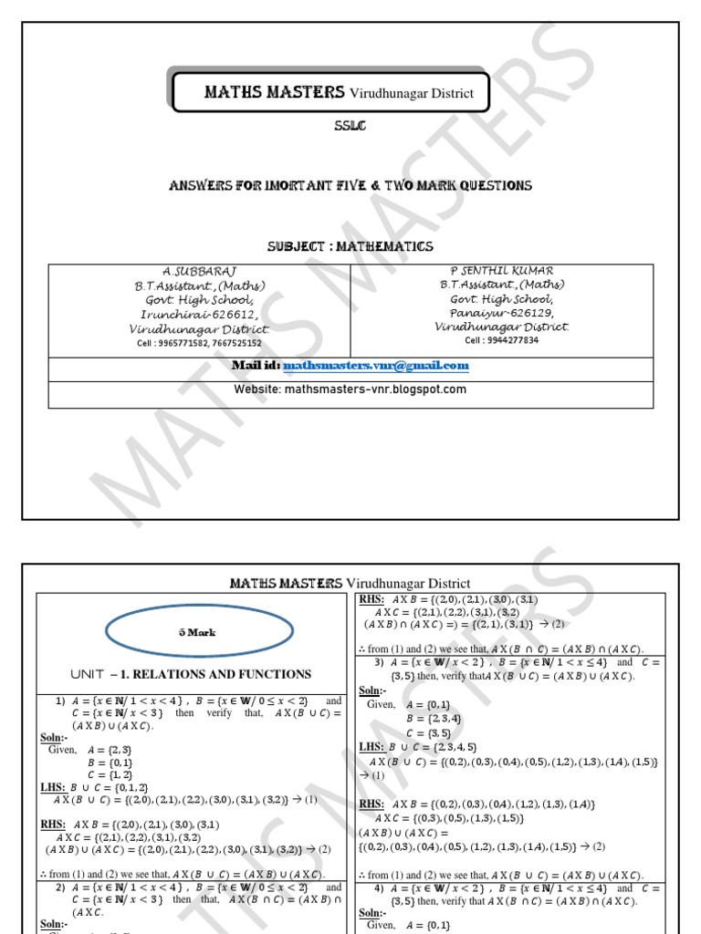 Slow Learners 2&5 Mark QA - EM | PDF | Function (Mathematics) | Fahrenheit