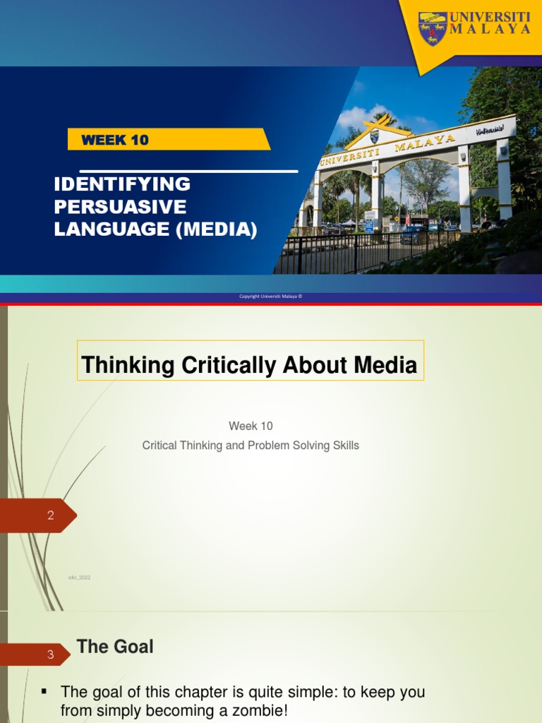 WK 10 - Thinking Critically About Media | PDF | Advertising | Media Bias