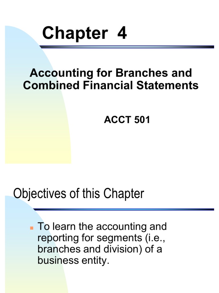 Accounting For Branches and Combined FS | PDF | Debits And Credits ...