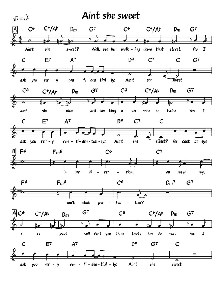 Ager M-Aint She sweet-RB | PDF