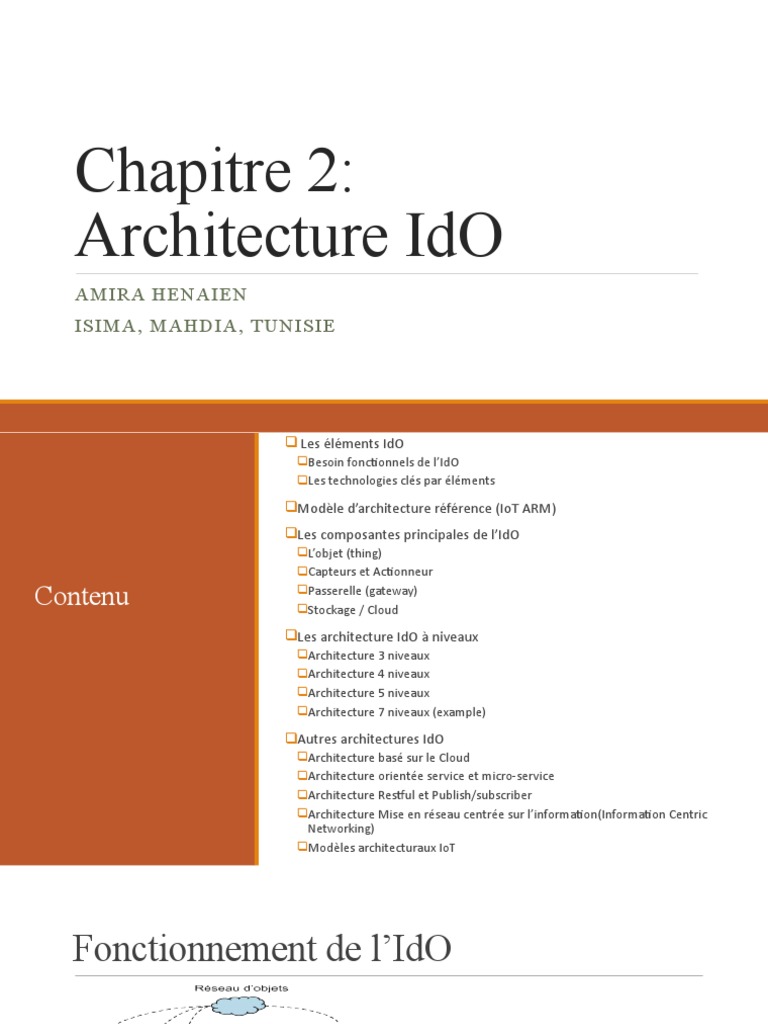 Chapitre 2 Architectures | PDF | Cloud computing | Internet des objets