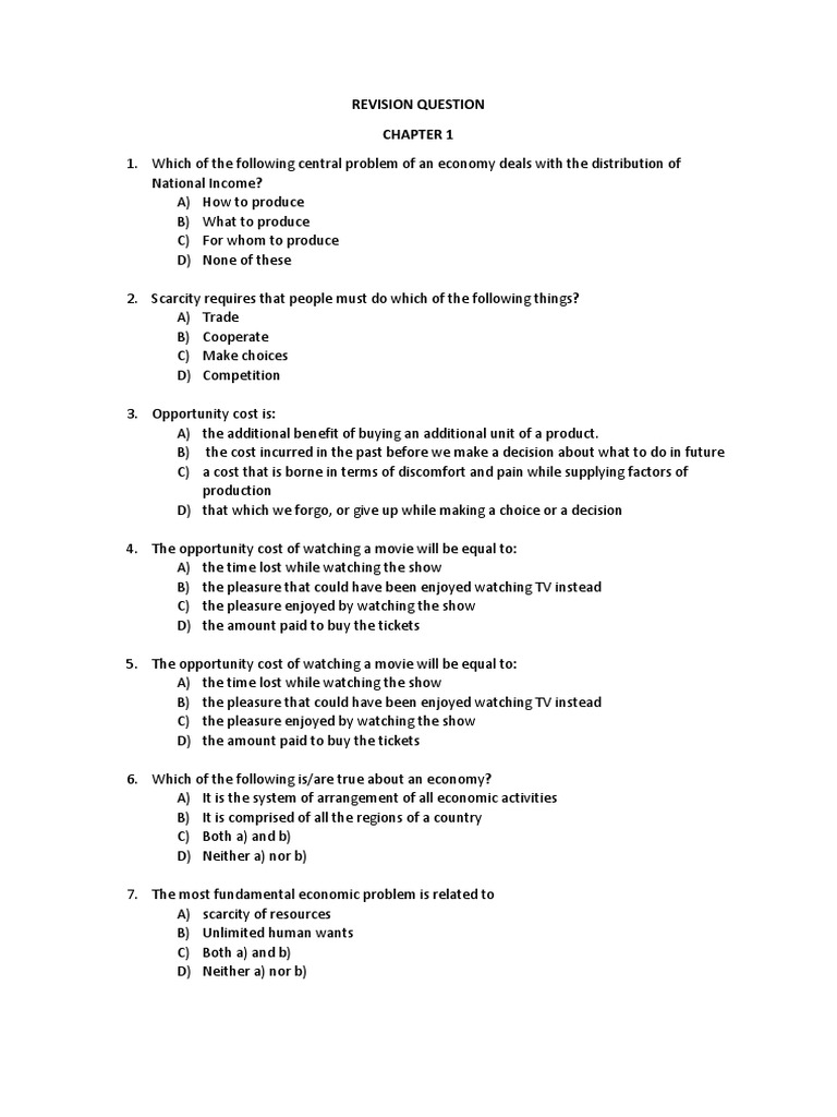 Revision Question | PDF | Elasticity (Economics) | Price Elasticity Of ...