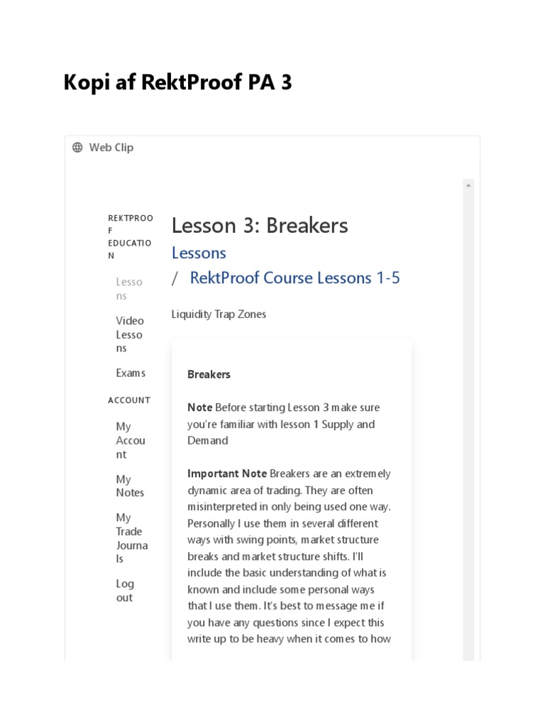 RektProof PA 3 Breaker | PDF | Market Trend | Financial Economics