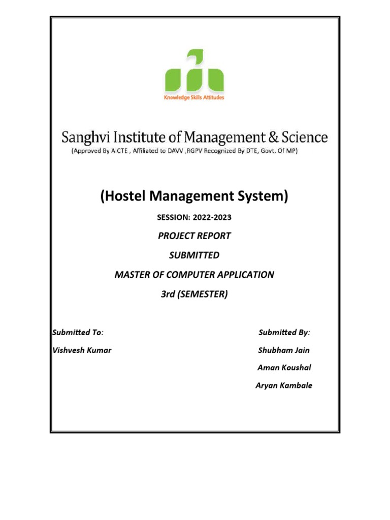 Online Hostel Management System | Download Free PDF | Software Testing ...