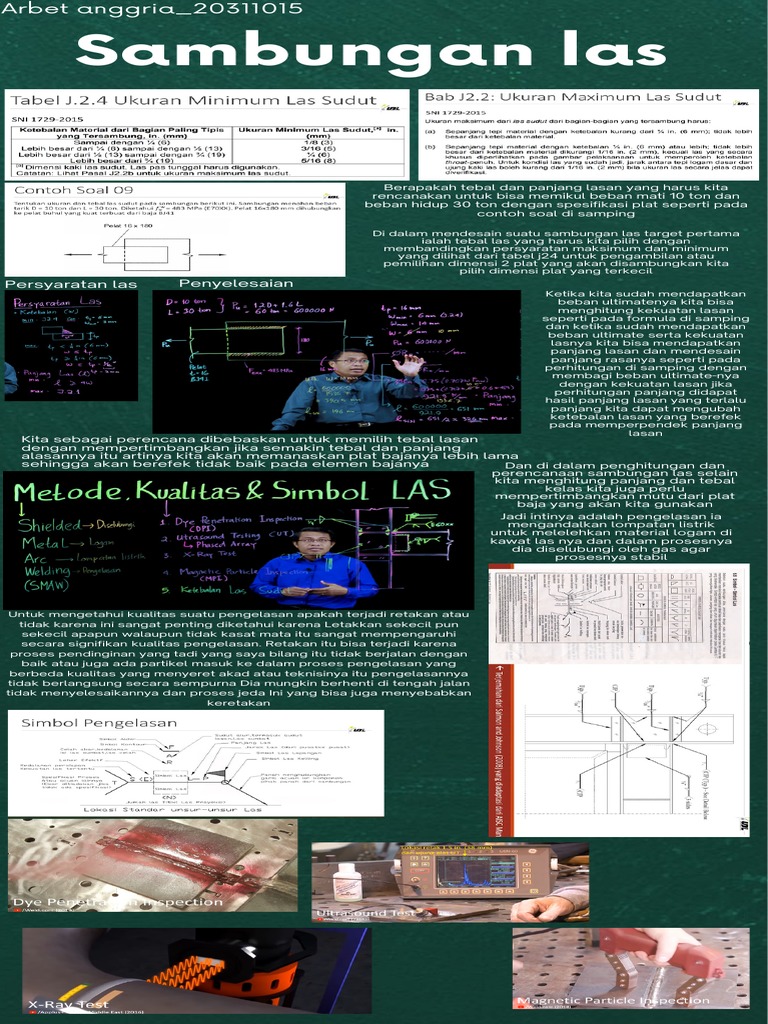 Perencanaan Tebal dan Panjang Las untuk Sambungan Plat Baja yang ...