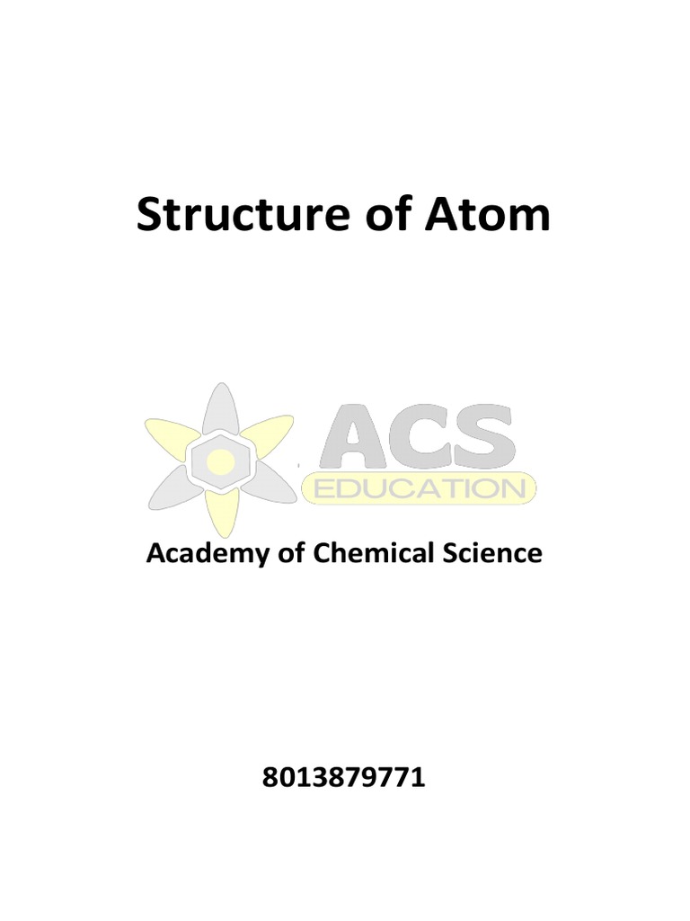 Structure of Atom - Q & A | PDF | Electron | Atoms