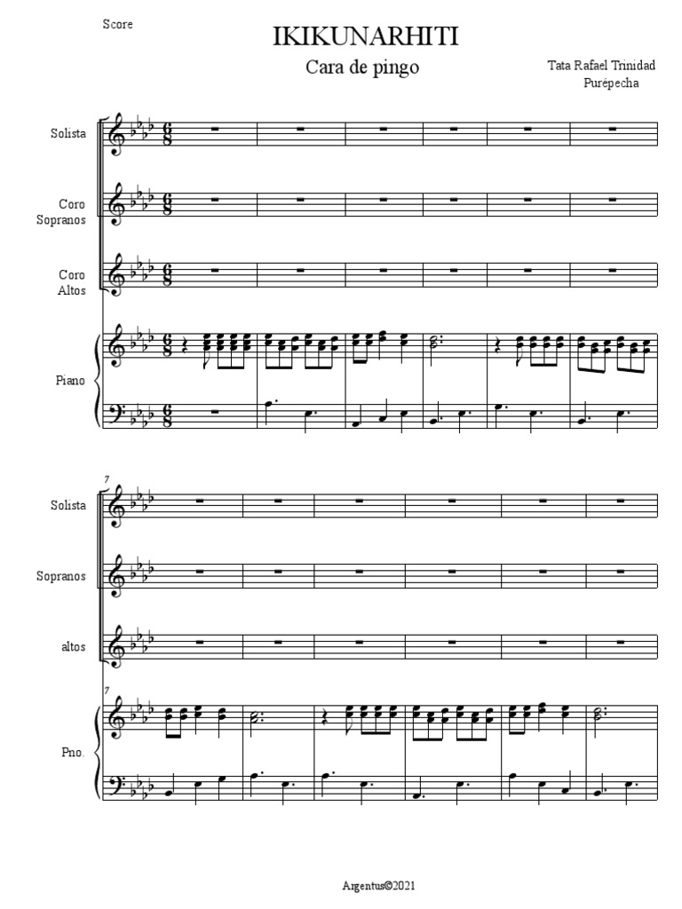 Cara de Pingo Score Vocal Ok | PDF | Chant | Musique vocale