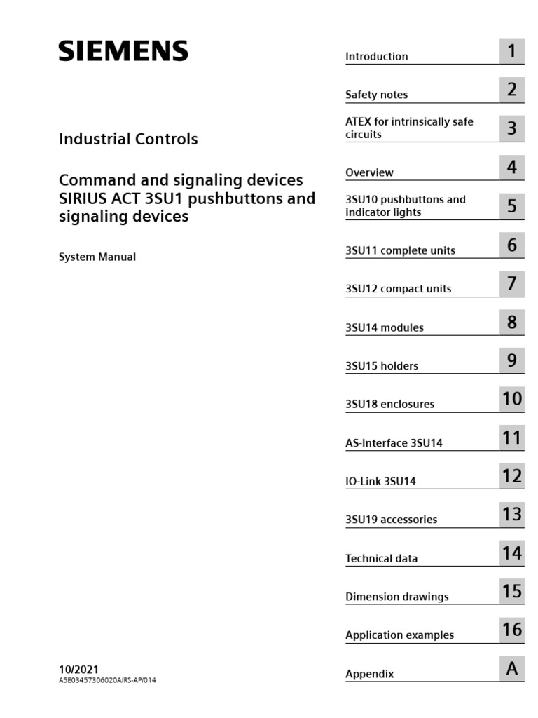 Manual SIRIUS ACT 3SU1 en-US | PDF | Switch | Trademark