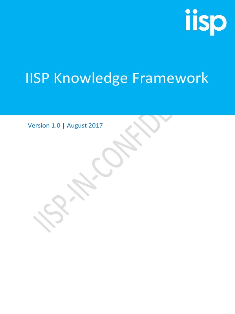 IISP Knowledge Framework v1.0 - 2017-August | PDF | Risk | Information ...