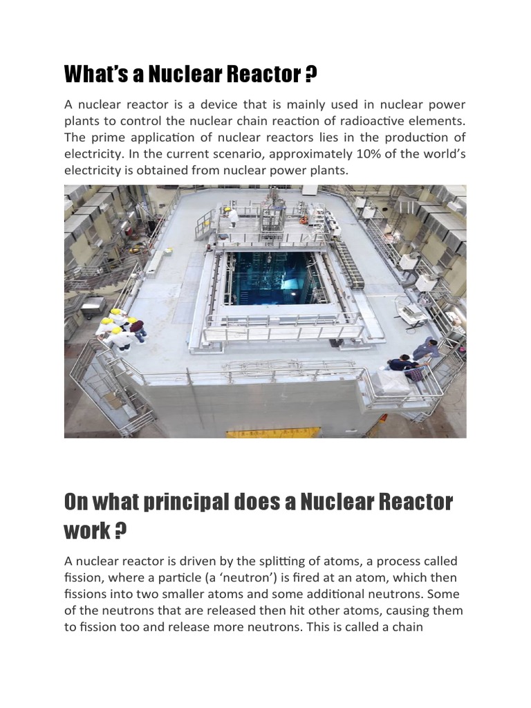 Nuclear Reactor | PDF | Nuclear Fission | Nuclear Physics