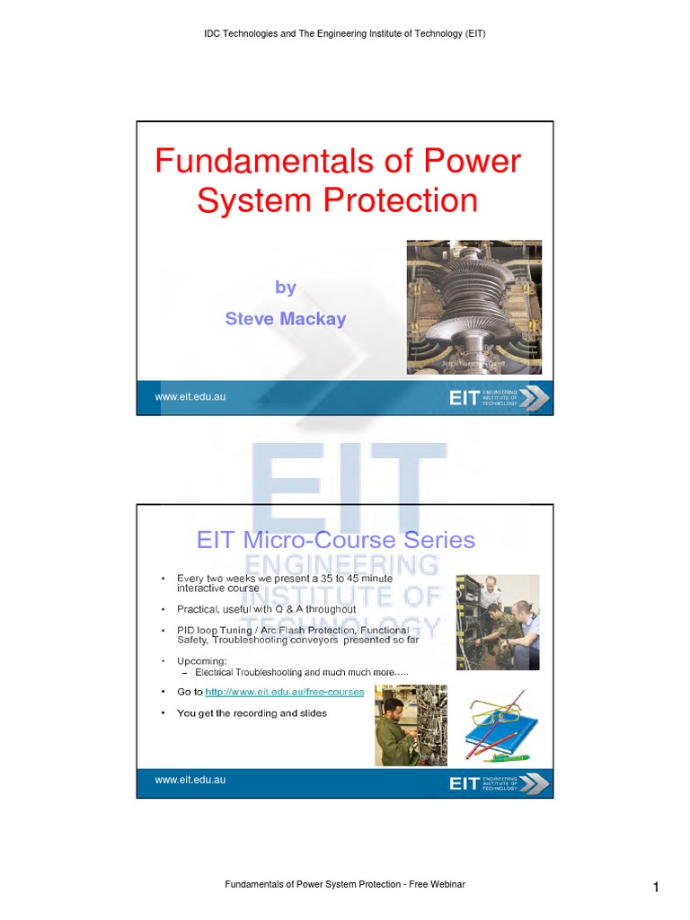 EIT Fundamentals Power Systems Webinar Slides | PDF | Fuse (Electrical ...