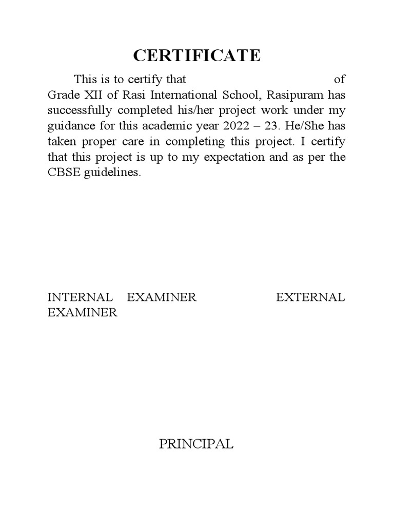 Project First Page | PDF