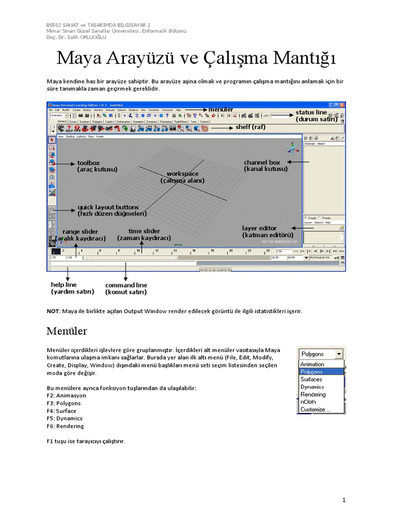 Maya Interface | PDF