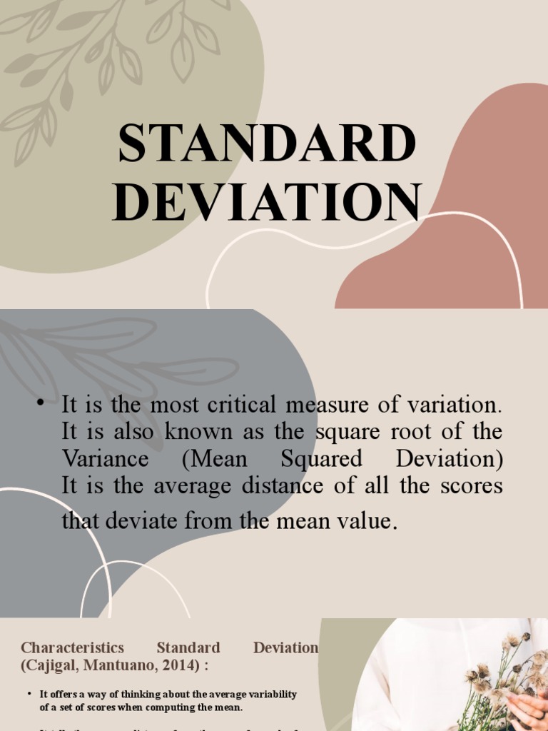 Standard Deviation Presentation Download Free Pdf Variance