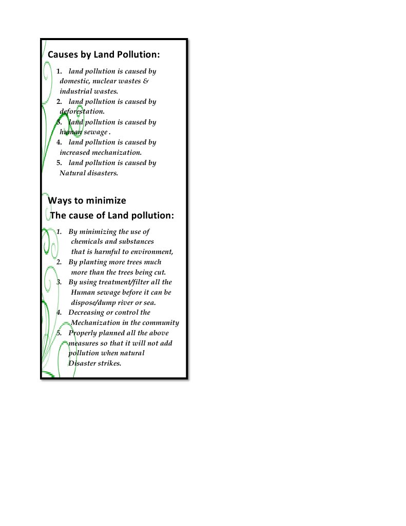 Causes by Land Pollution | PDF