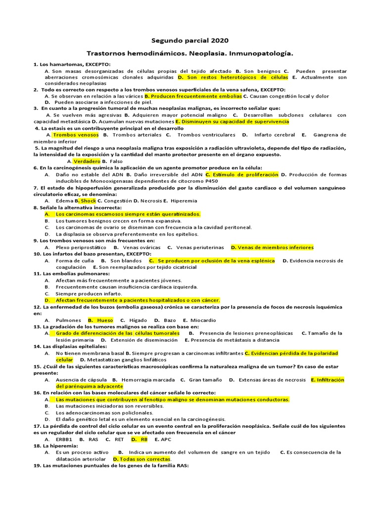 Recopilado Parcial2 - 2020 | PDF | Cáncer | VIH