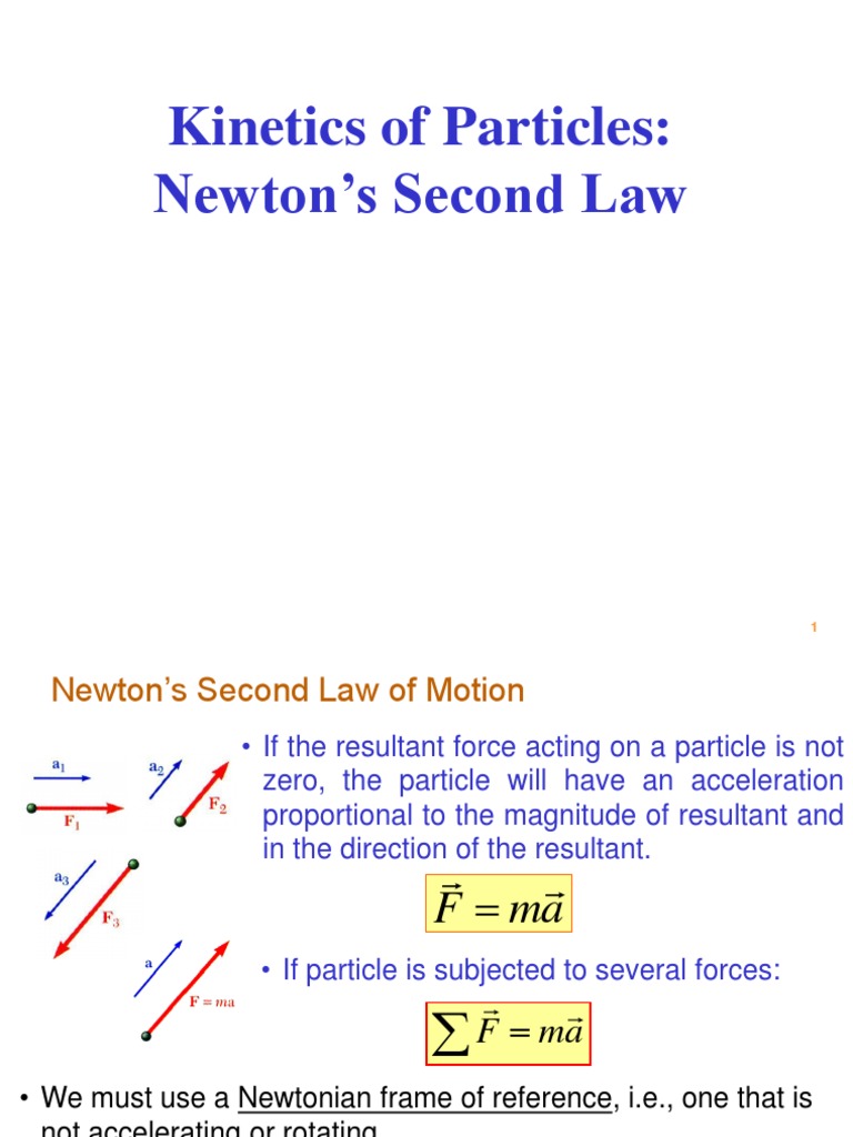 Kinetics of Particles: Newton's Second Law | PDF | Force | Momentum