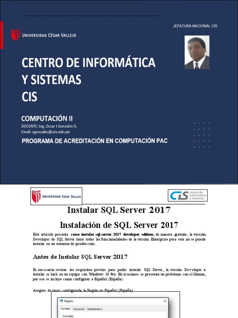 Guía de instalación SQL Server 2017 | PDF | Servidor SQL de Microsoft | Windows 10