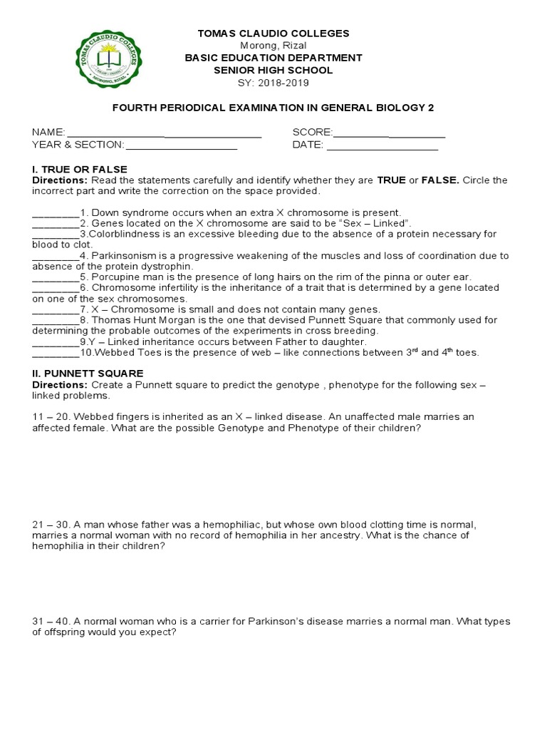 Predicting the Probability of Inheritance Patterns through Punnett Square Analysis: A Senior ...